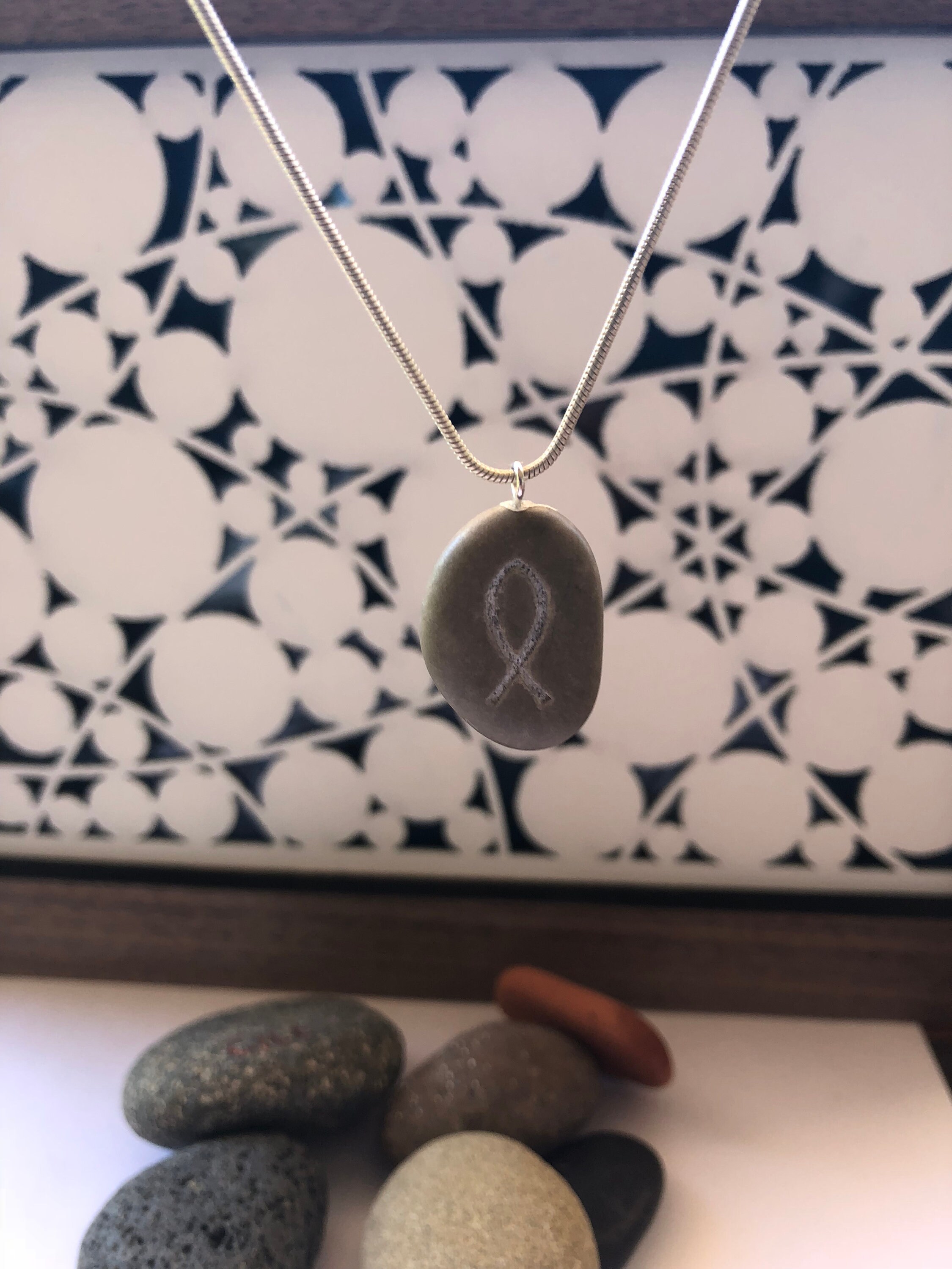 Stone Fish Necklace - Etsy