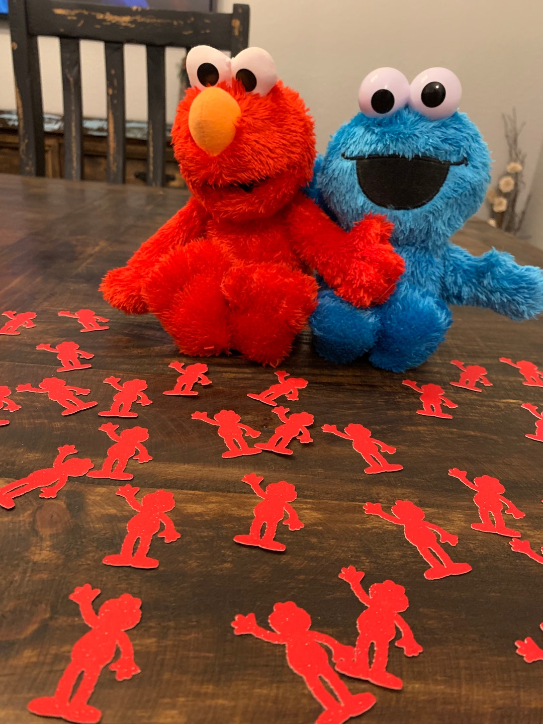 Elmo Glitter Confetti, Red Elmo Party Decor, Birthday Party Glitter ...