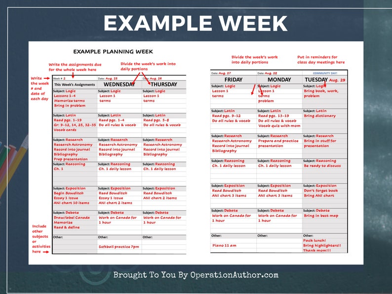 Challenge TUESDAY Student Planner [UPDATED & EDITABLE] - Etsy