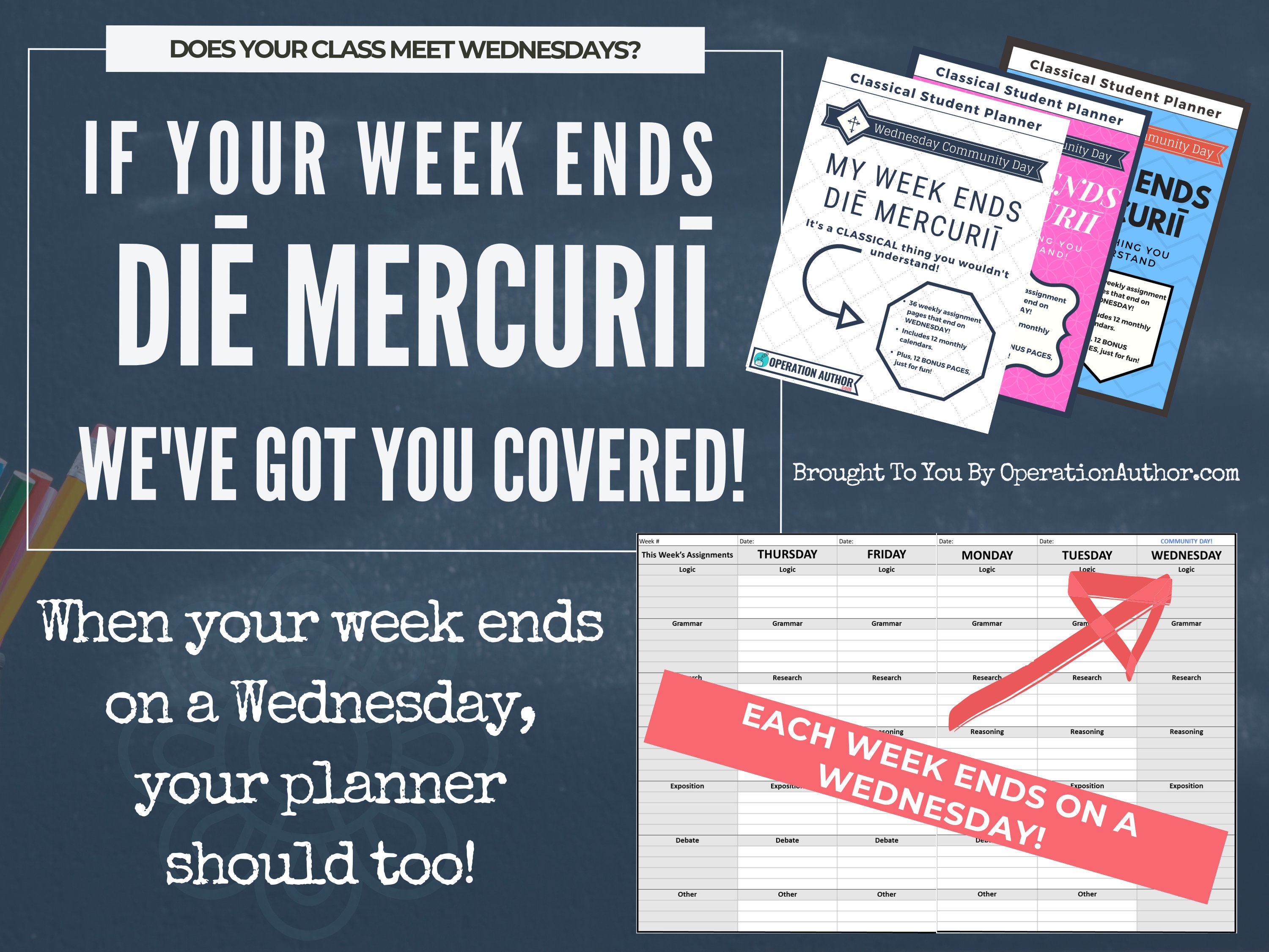 Challenge WEDNESDAY Student Planner [UPDATED & EDITABLE] - Etsy