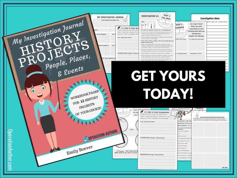 My Investigation Journal: History Projects (pink Cover) Guided Workbook ...