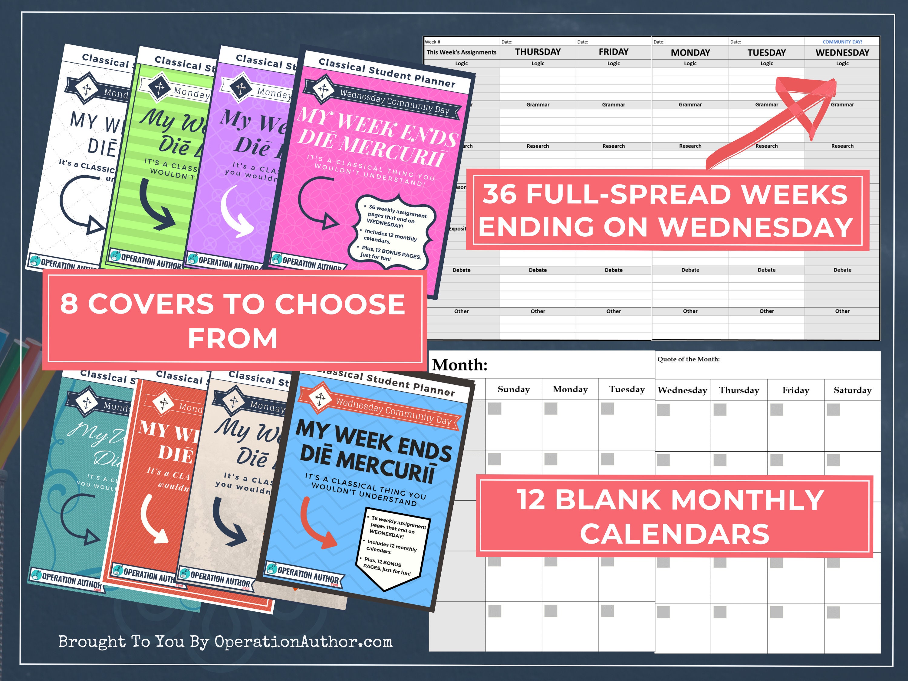 Challenge WEDNESDAY Student Planner [UPDATED & EDITABLE] - Etsy