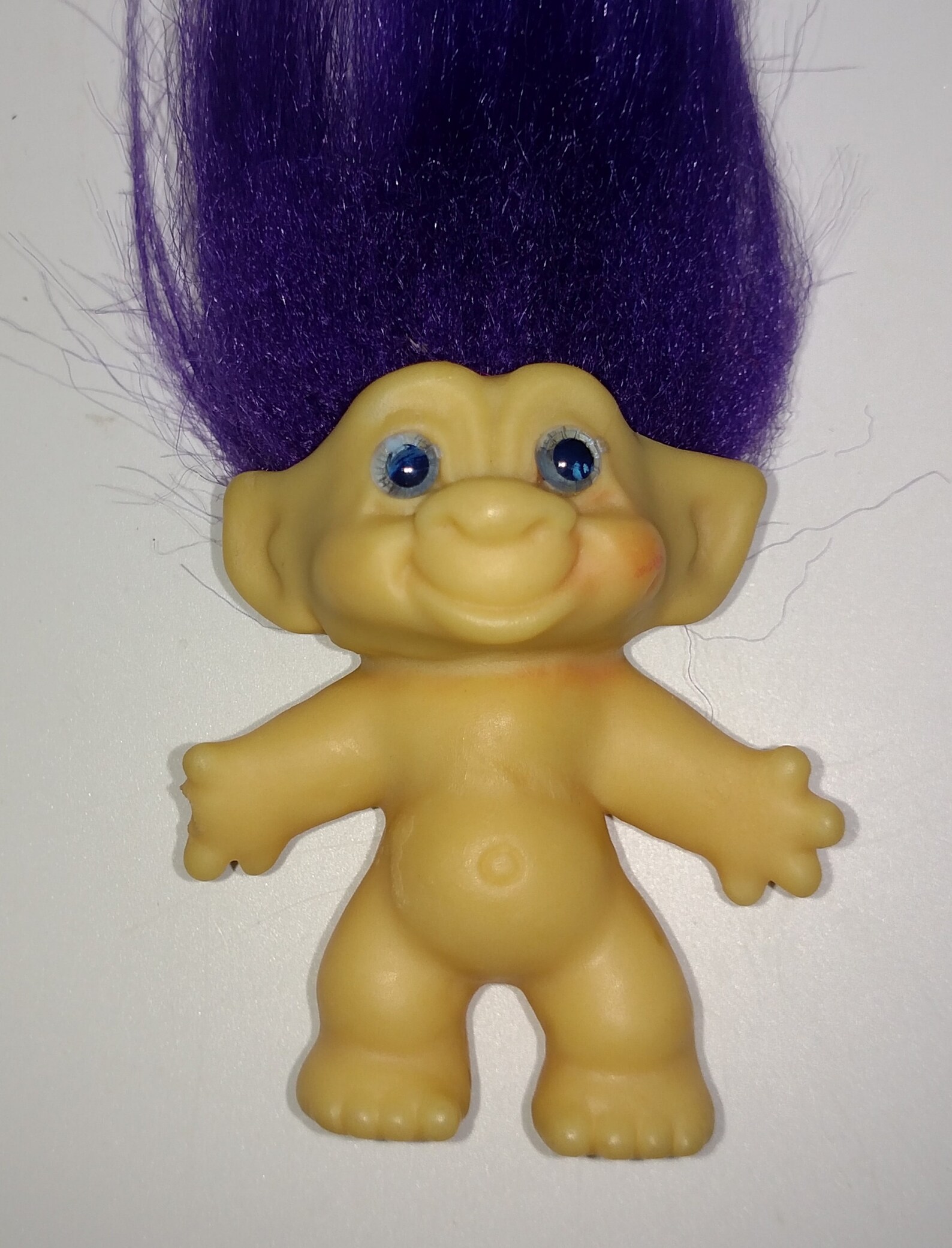 Vintage 1960s 2-1/8'' Troll Doll Blue Eyes Purple | Etsy