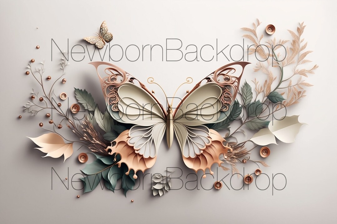 Butterfly Newborn Digital Backdrop, Butterfly AI Digital Backdrop ...