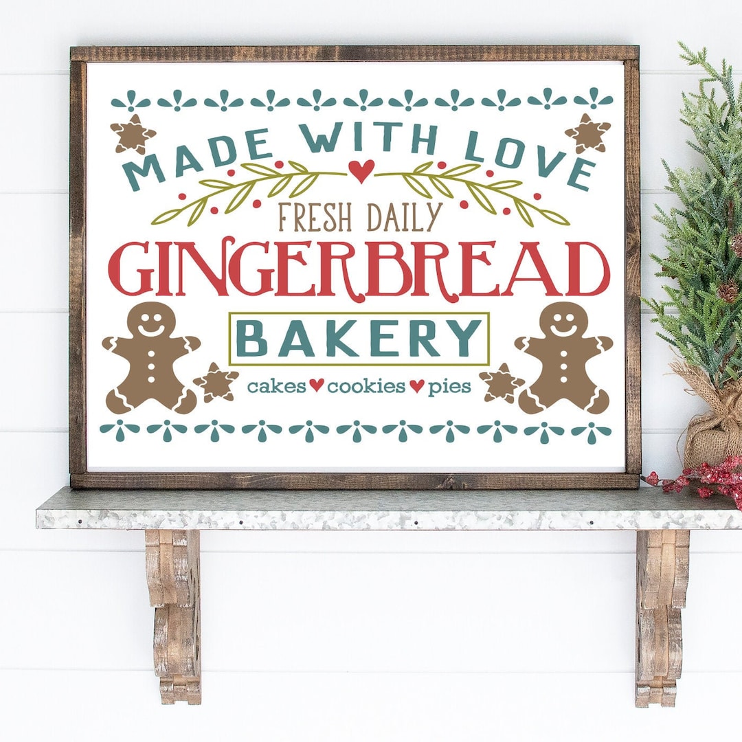 Gingerbread Decor Gingerbread Sign Christmas Decorations - Etsy