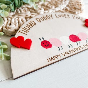 DIY Thumb Buggy Loves You Wood Sign, Valentines Day Gift From Kids ...