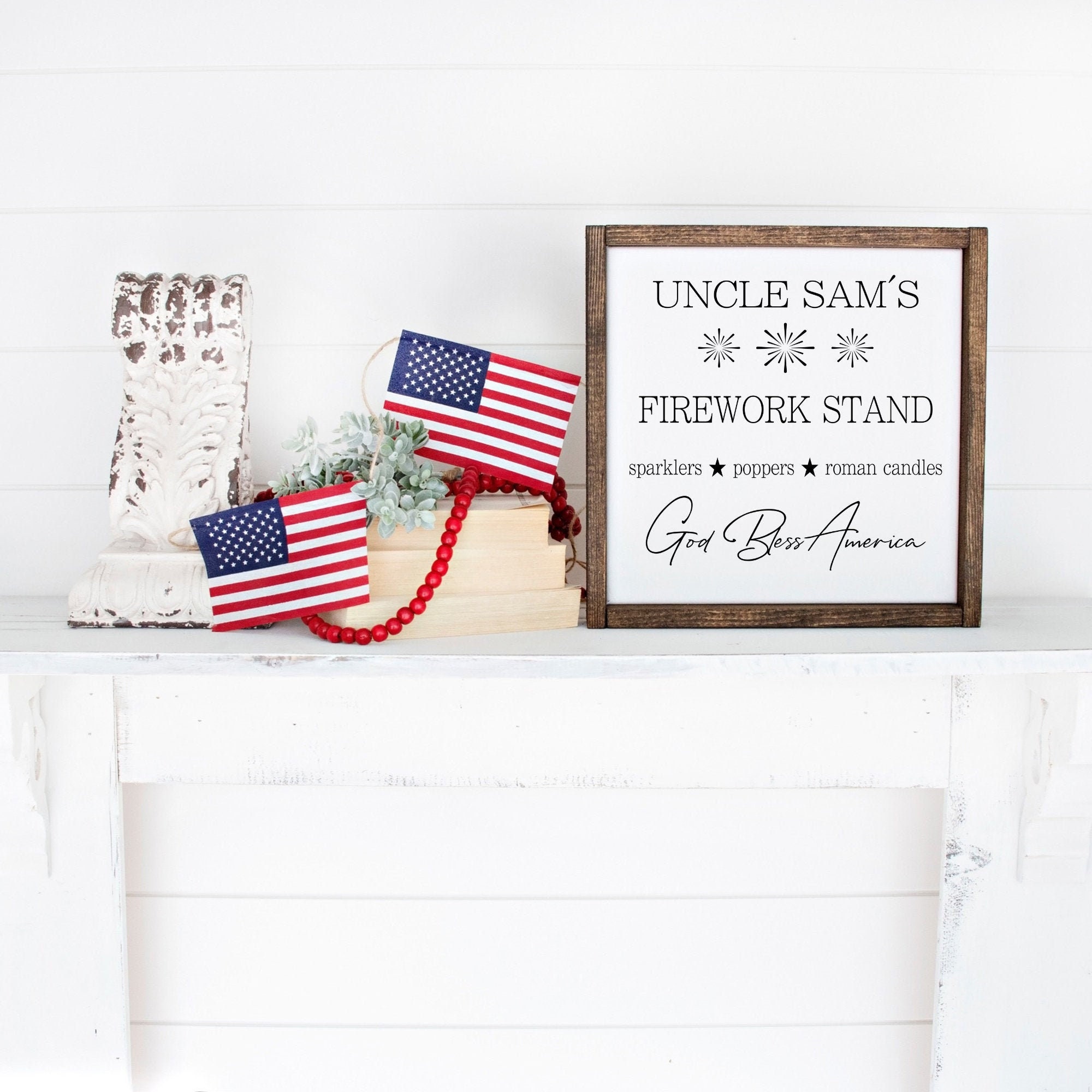 Uncle Sam's Firework Stand 4th of July Sign Patriotic - Etsy