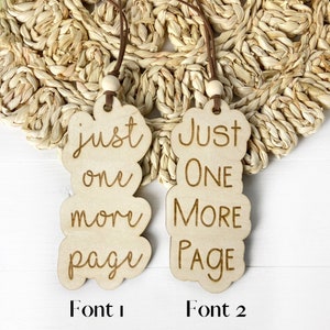 Just One More Page Wooden Bookmark, Bookish Gift, Book Page Holder ...