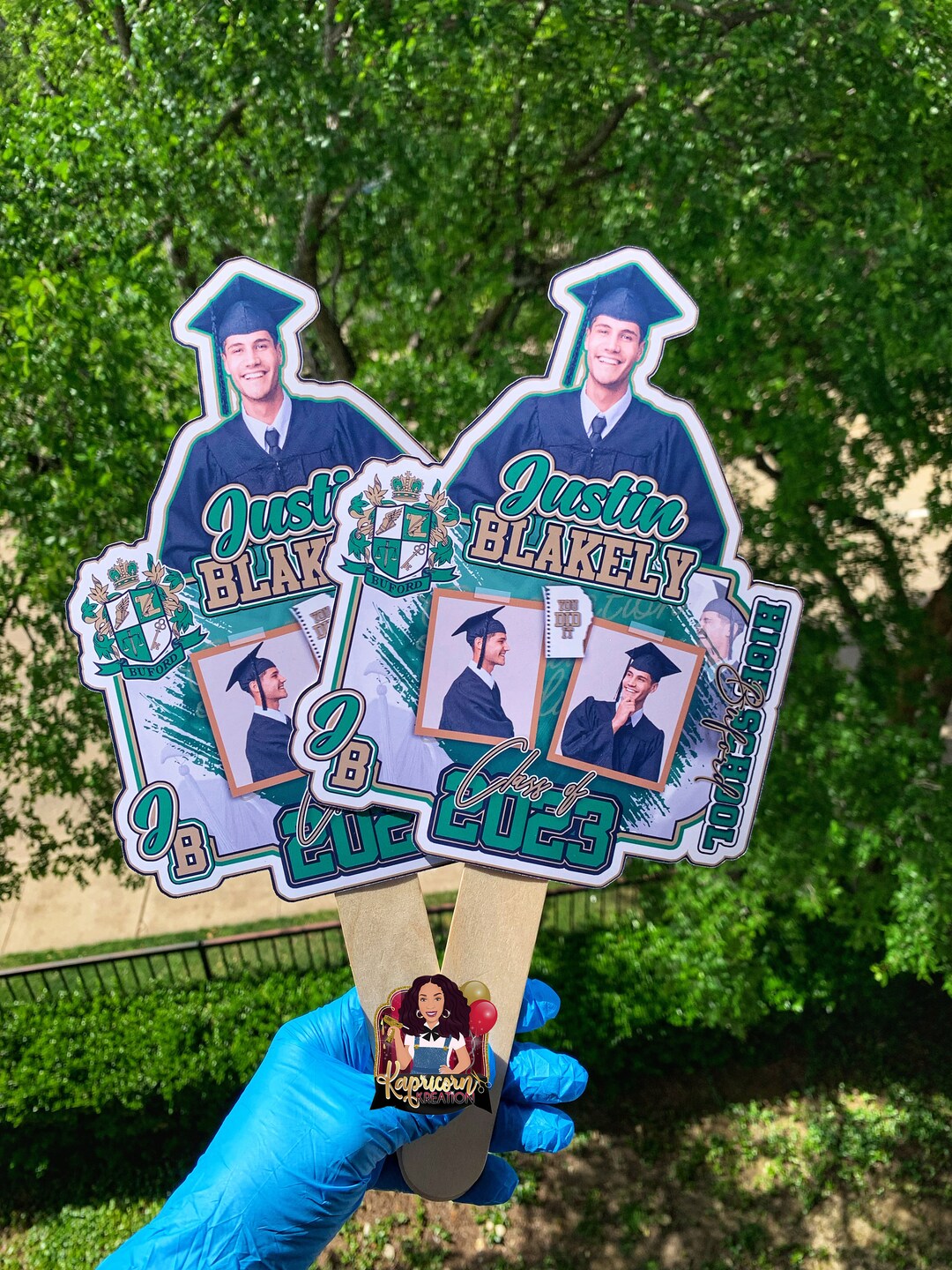 Custom Graduation Fans Hand Fan Graduation Party Favors Custom Hand ...