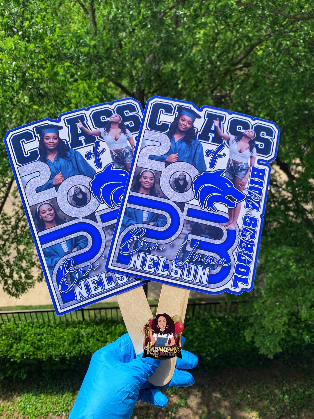 Custom Graduation Fans Hand Fan Graduation Party Favors Custom Hand ...