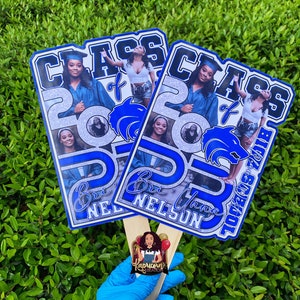 Custom Graduation Fans Hand Fan Graduation Party Favors Custom Hand ...
