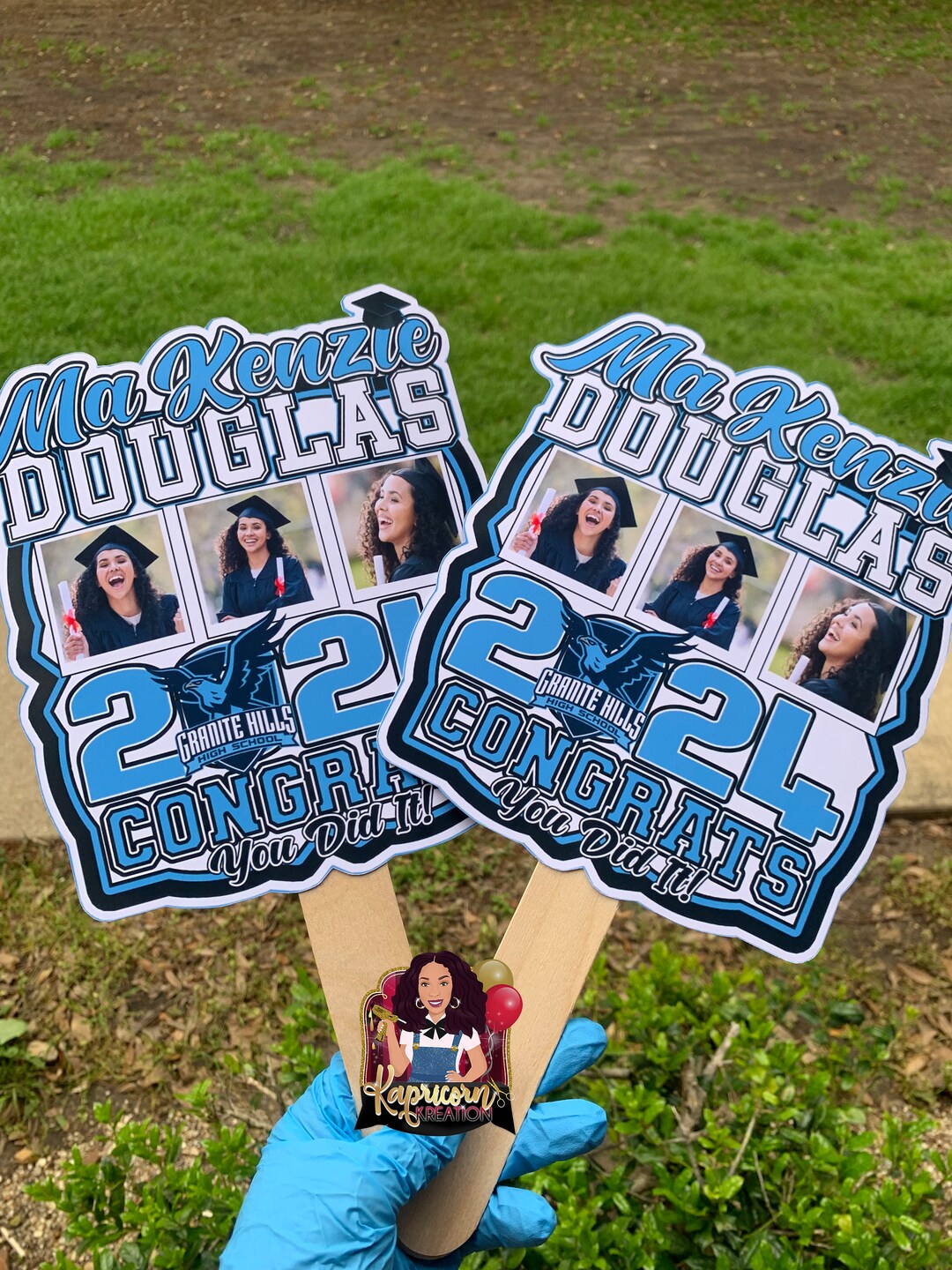 Custom Graduation Fans Hand Fan Graduation Party Favors Custom Hand ...