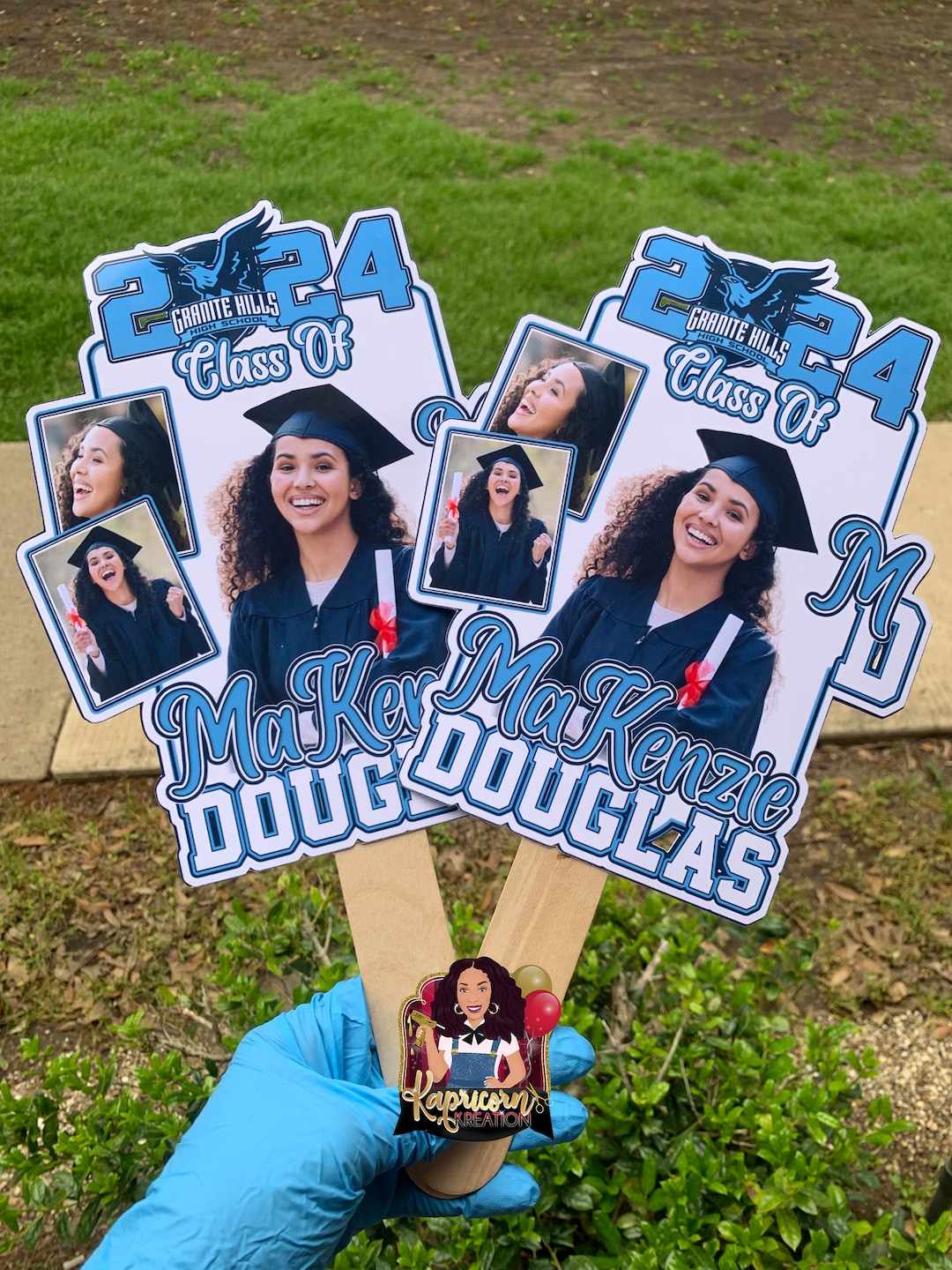 Custom Graduation Fans Hand Fan Graduation Party Favors Custom Hand ...