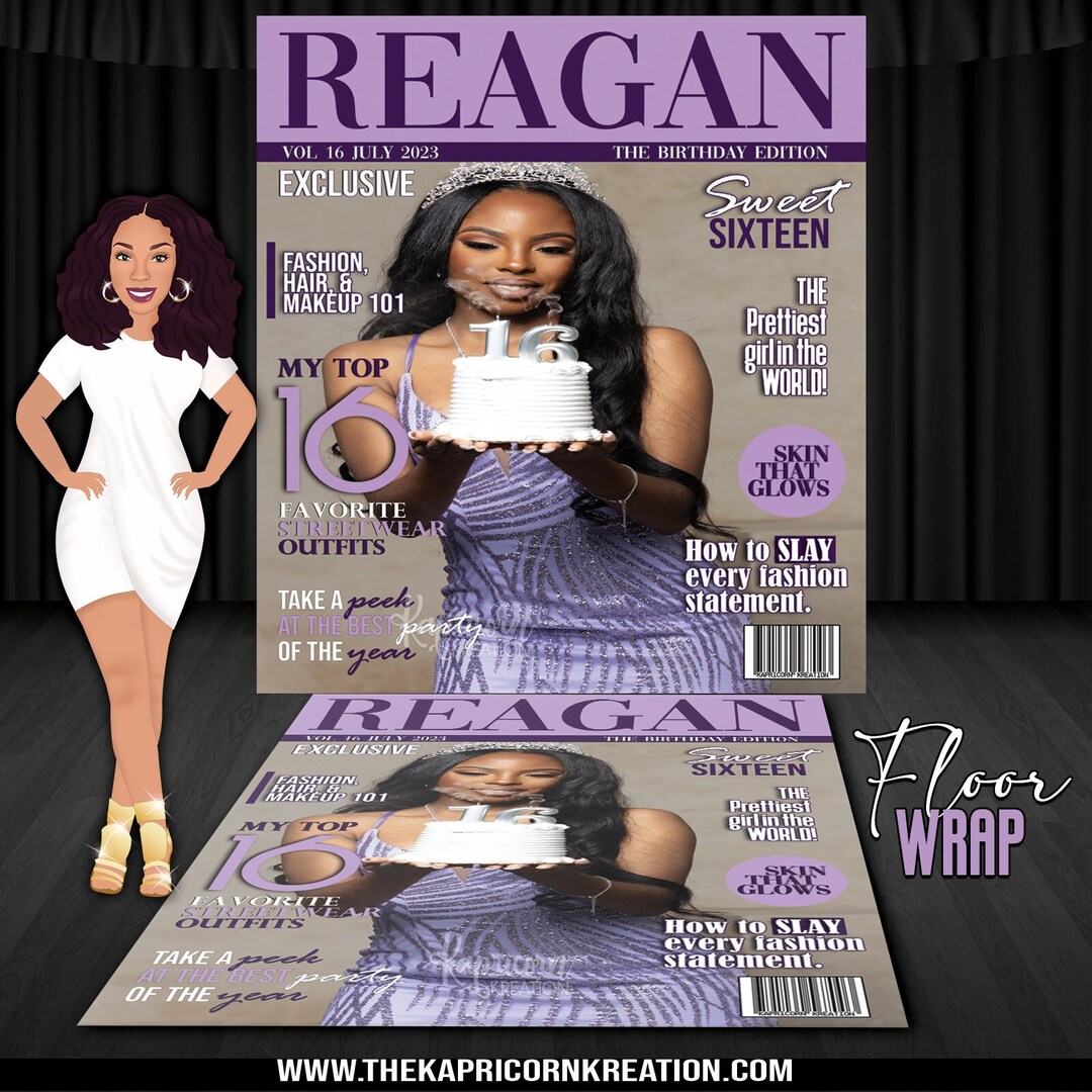 Sweet Sixteen Floor Wrap Magazine Cover Floor Wrap Custom Floor Decal ...
