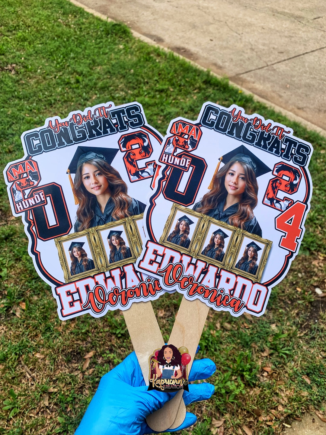 Custom Graduation Fans Hand Fan Graduation Party Favors Custom Hand ...