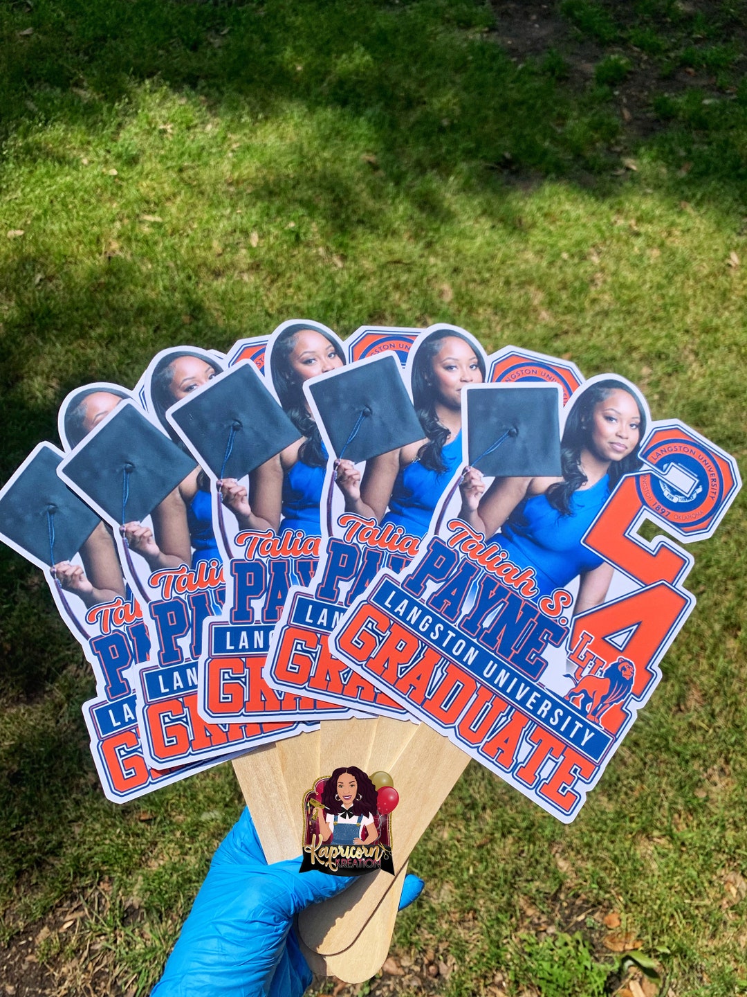 Custom Graduation Fans Hand Fan Graduation Party Favors Custom Hand ...