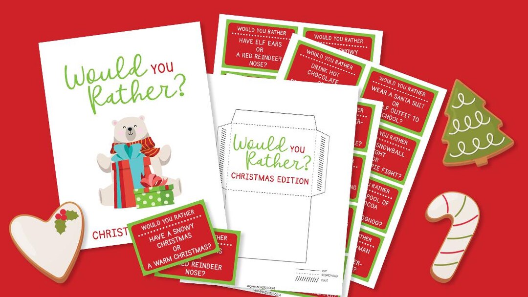 Would You Rather Christmas Game for Kids, Christmas Party Games, Fun ...