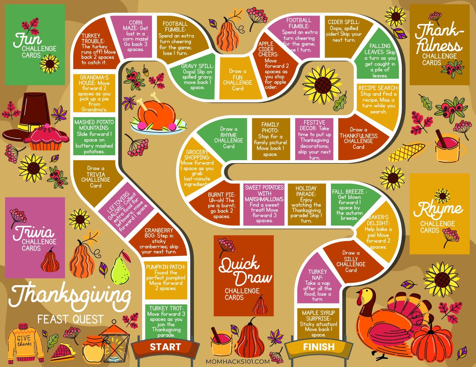 Printable Thanksgiving Game, Family Thanksgiving Game, Classroom ...
