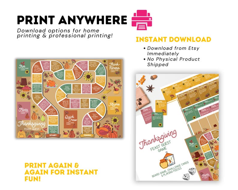 Printable Thanksgiving Game, Family Thanksgiving Game, Classroom ...