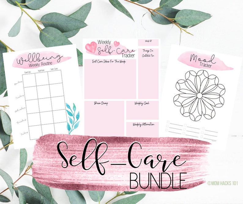 Self Care Planner Printable Self Care Journal Wellness Etsy