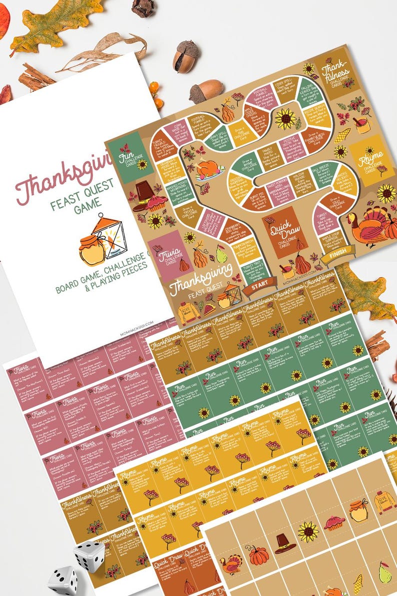 Printable Thanksgiving Game, Family Thanksgiving Game, Classroom ...