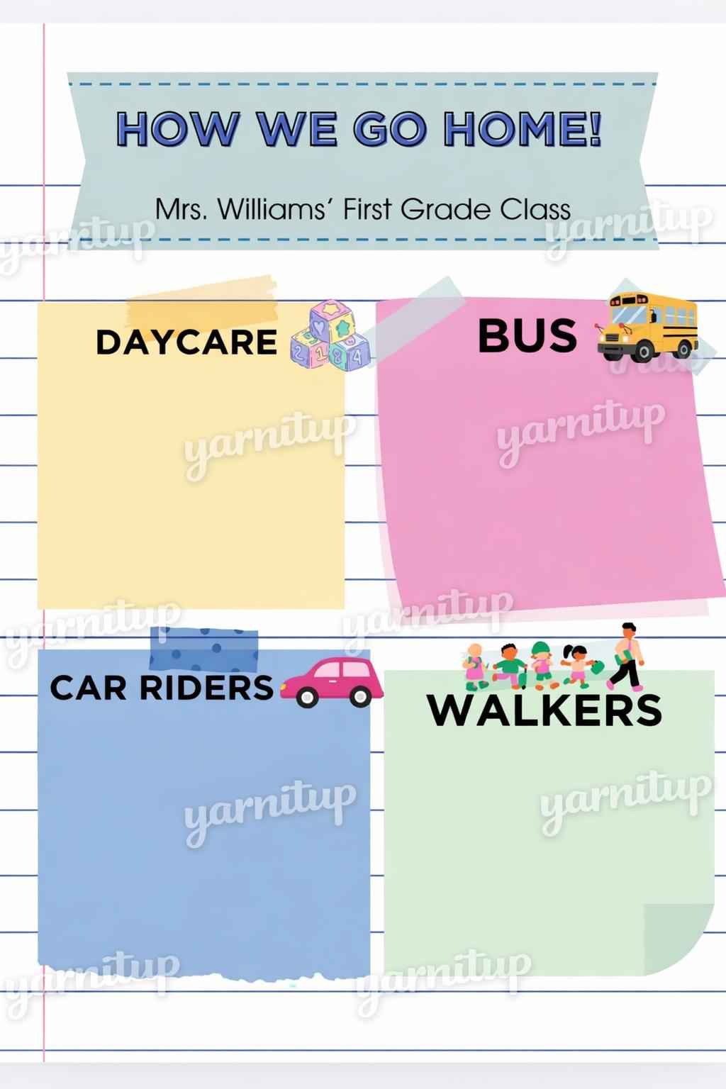 Editable How Students Go Home Poster - Etsy