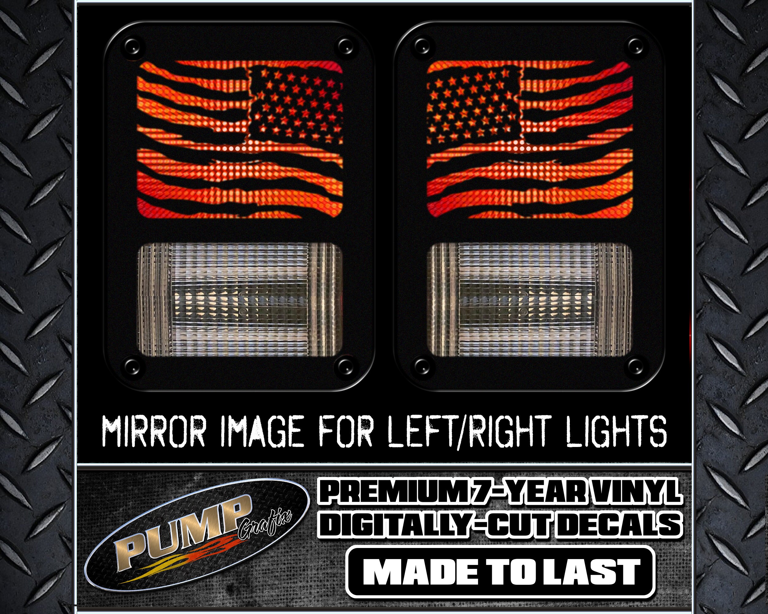 2-pc Brake Light Overlay Set Cut to Fit All Jeep Wrangler JK - Etsy