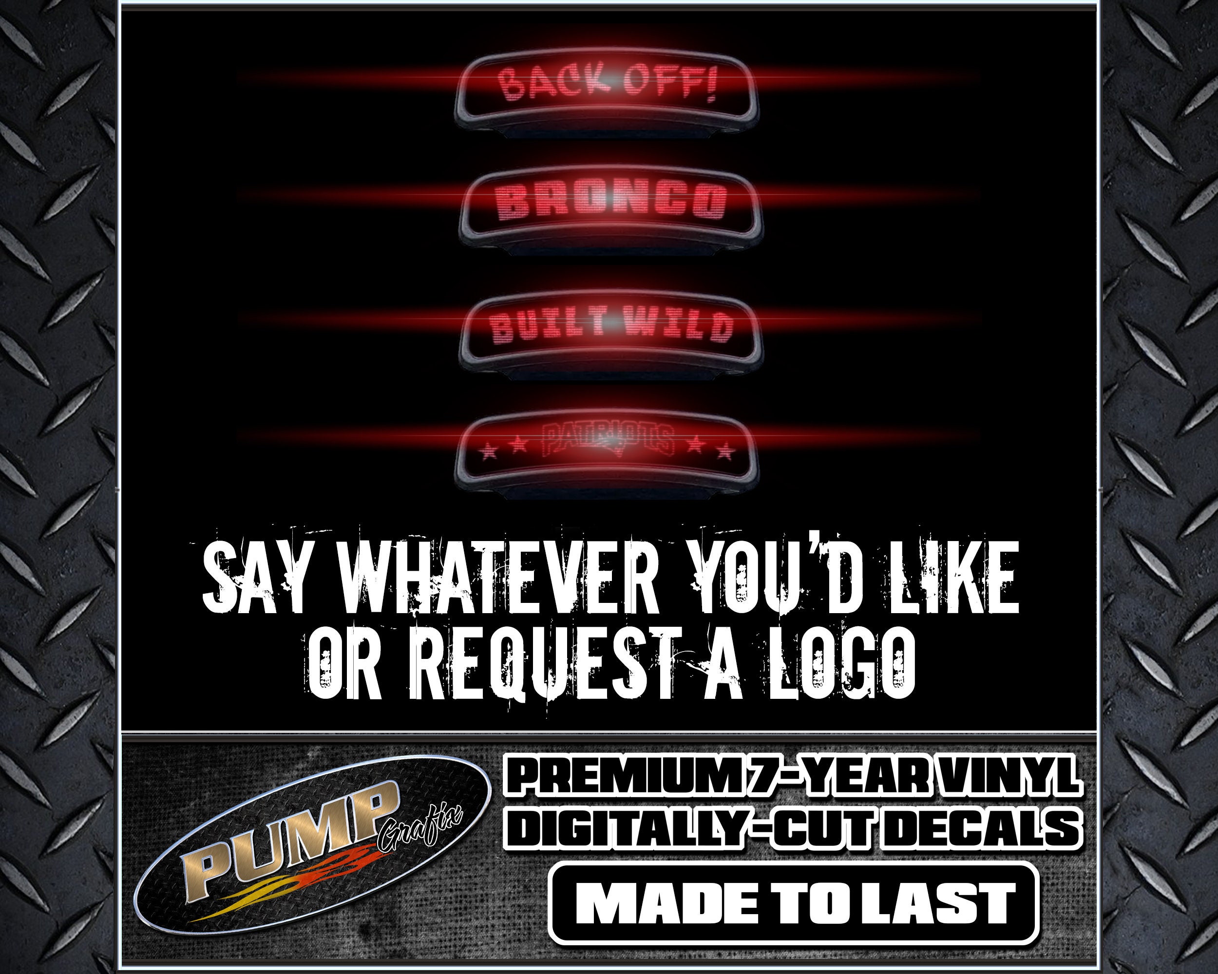 Custom 3rd Brake Light Overlay for 2021-2022 Ford Bronco - Etsy Canada