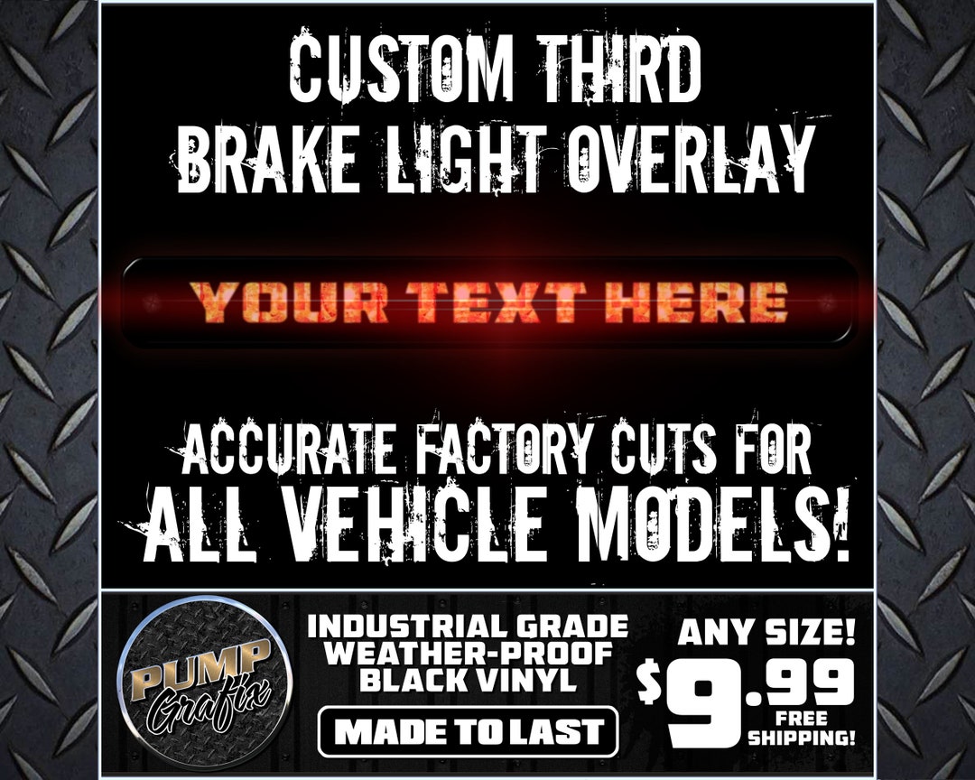 3rd Brake Light Cover 3rd Brake Light Vinyl Film Overlay Custom-cut for ...