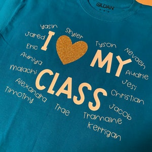 I Love My Class Teacher Tee - Etsy