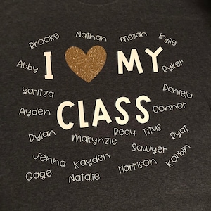 I Love My Class Teacher Tee - Etsy