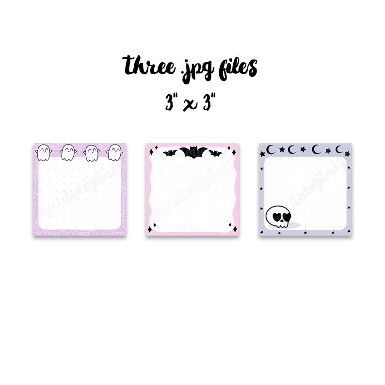 Instant Download Printable Spooky Notes Digital Dot Grid | Etsy