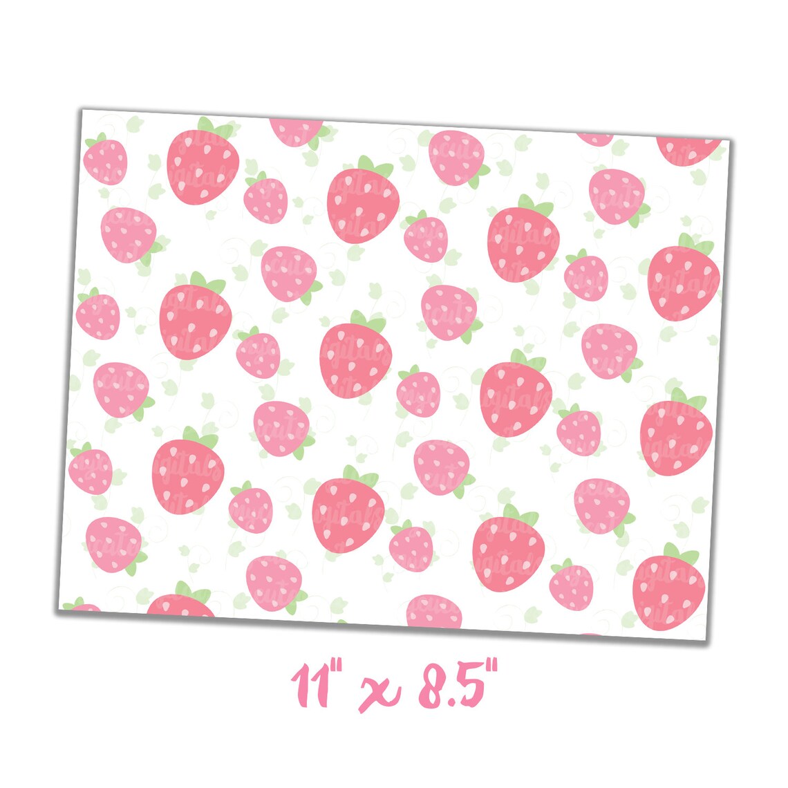 Instant Download Cutie Strawberry Printable Paper | Etsy