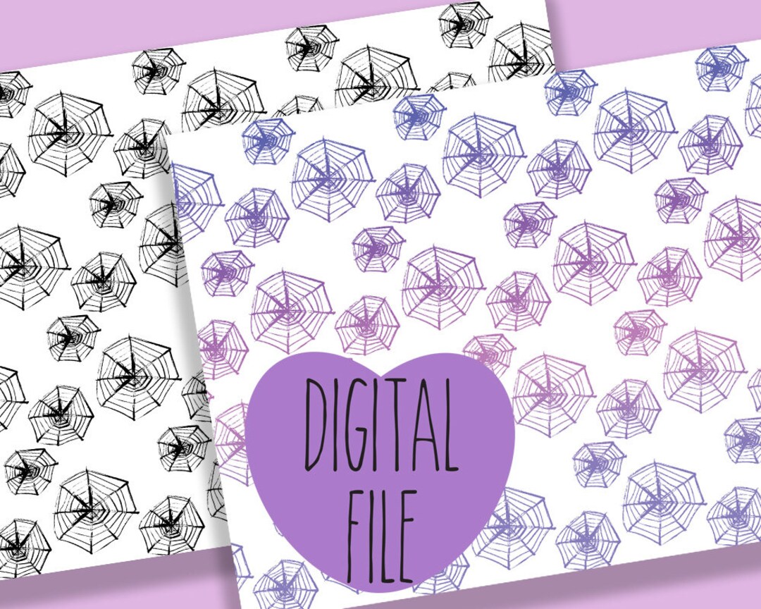 Instant Download - Spider Web Digital Vellum, Pastel Goth Digital Paper ...