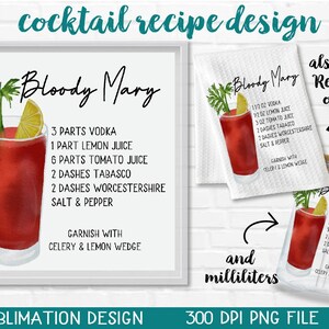 Cocktail Recipes Printable Bundle Watercolor Cocktails Illustrations ...