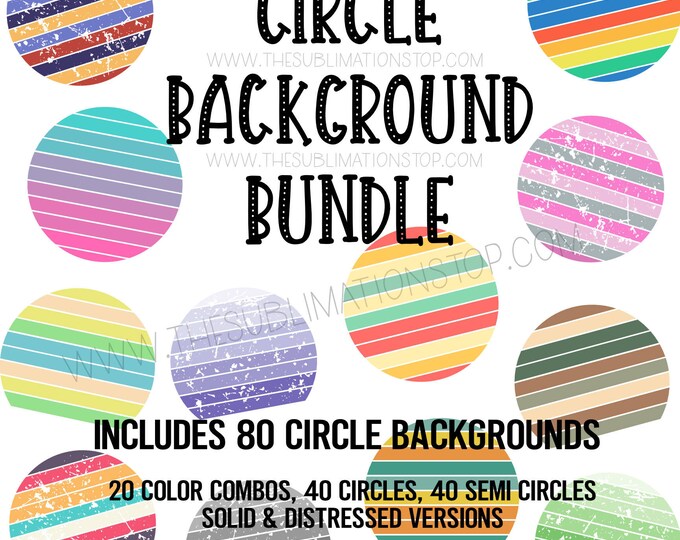 Circle Backsplash Bundle Sublimation Design Png Transparent Element ...