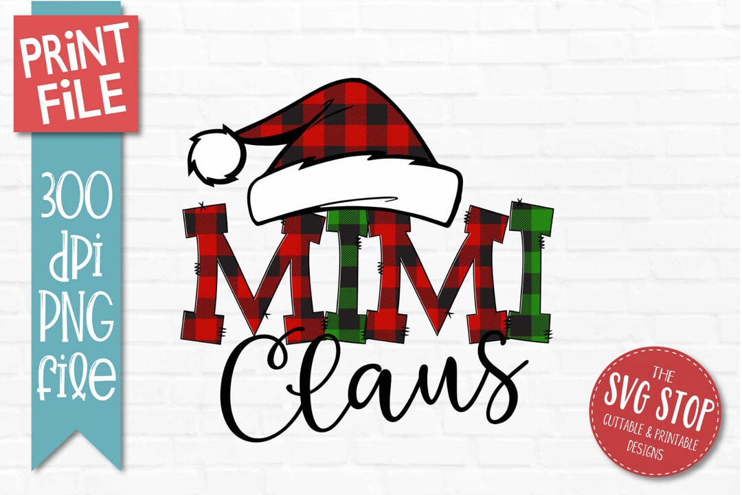 Mimi Claus PNG Christmas Sublimation Design - Etsy