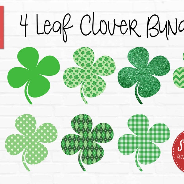 4 Leaf Clover Clipart - Etsy