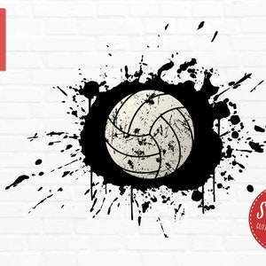 Volleyball Paint Splash Background Sublimation Design - Etsy