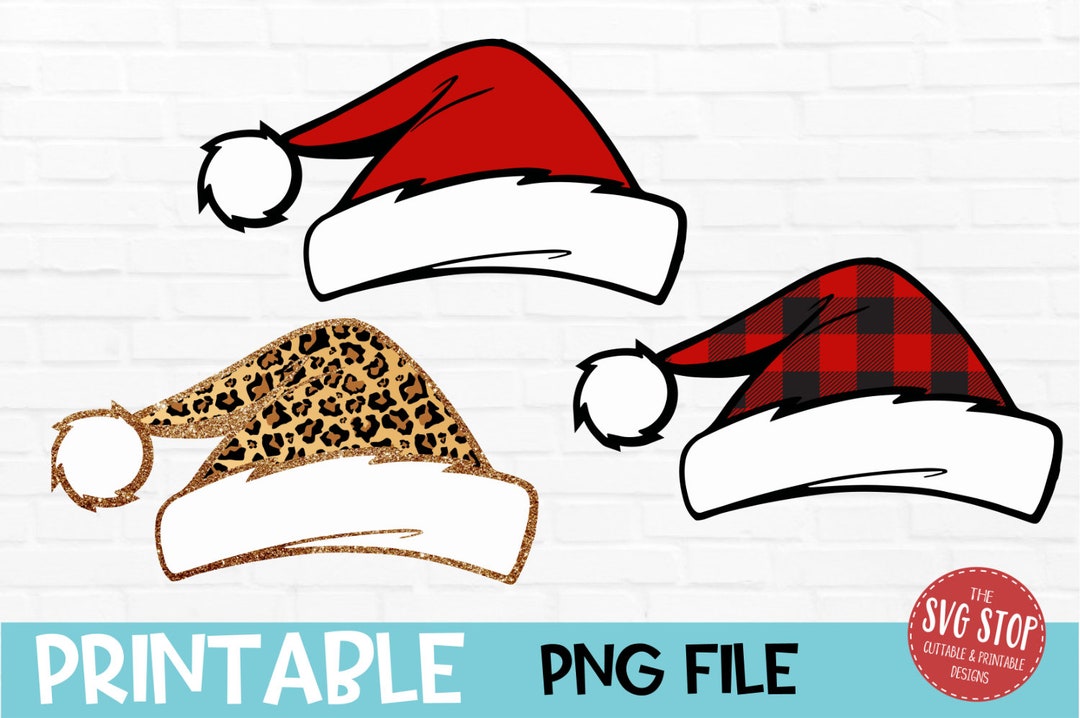 Santa Hat PNG Christmas Sublimation Design - Etsy