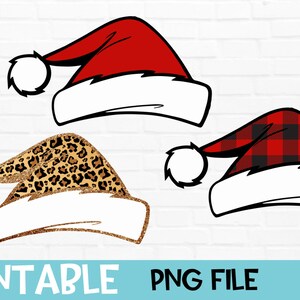Santa Hat PNG Christmas Sublimation Design - Etsy