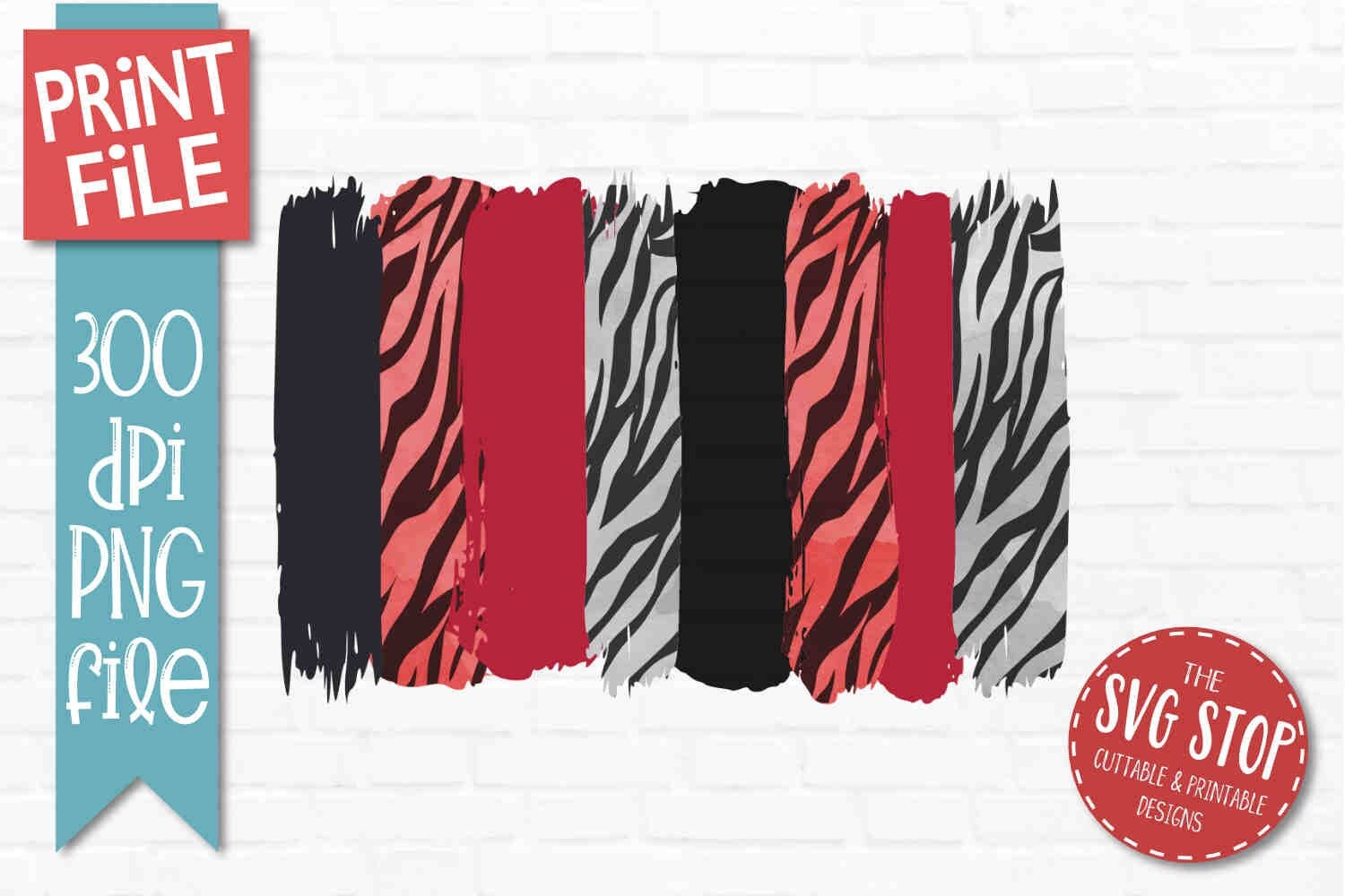 Red and Black Tiger Paint Brush Stroke Background PNG | Etsy
