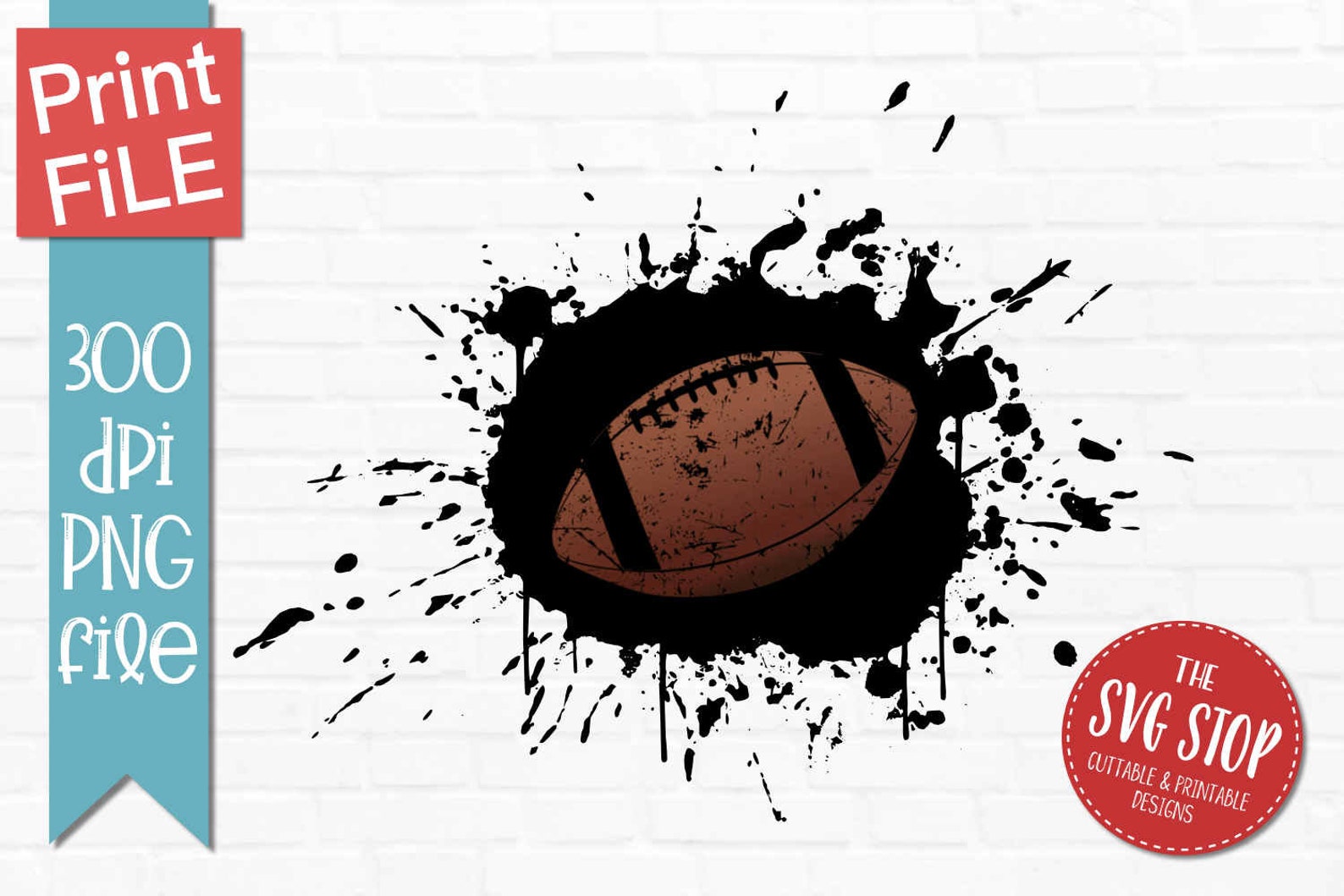 Football Paint Splash Background Sublimation Design - Etsy