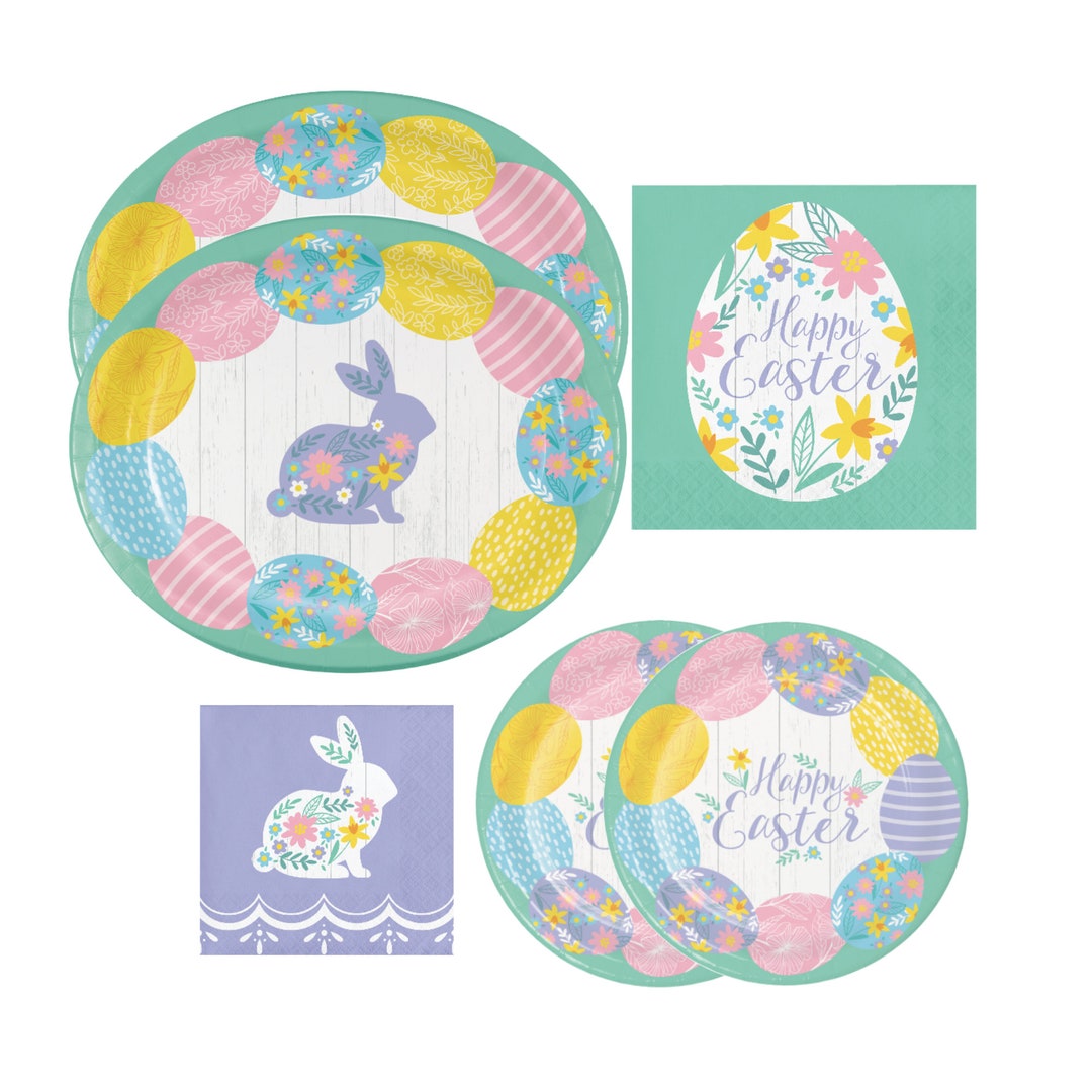 Easter Party Dinnerware Set, Easter Bunny Elegance Tableware Banquet ...