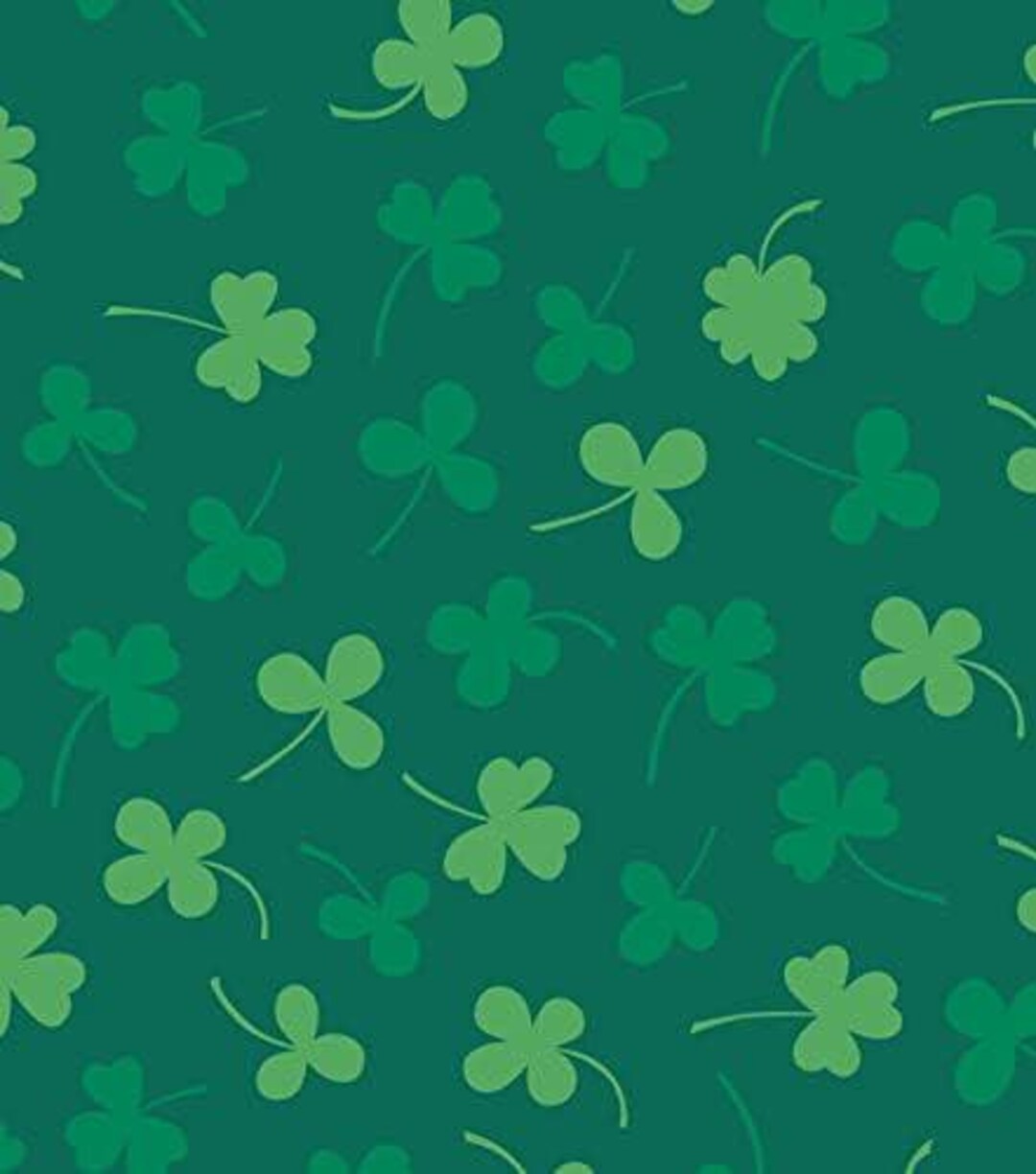 St. Patrick's Day Clovers and Irish Shamrocks Vinyl Flannel Back ...
