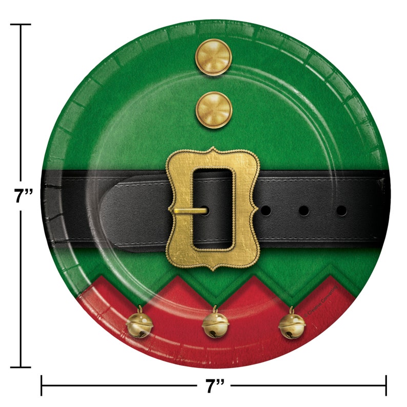 Santa & Elf Party Tableware: Disposable Paper Plates and Napkins ...