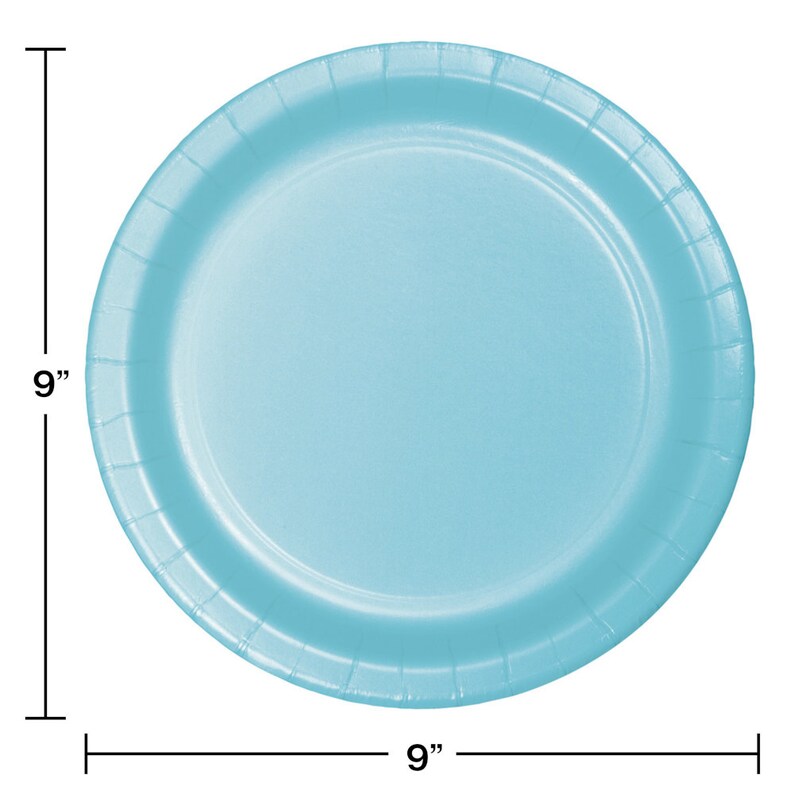 Light Blue Dark Blue Disposable Paper Plates and Napkins Set - Party ...