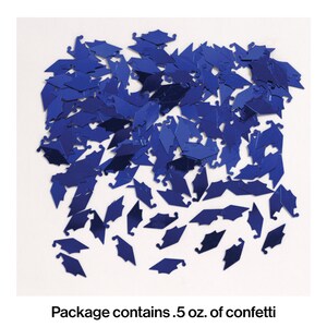 Blue Mortarboard Graduation Confetti, Graduation Party Decorations ...