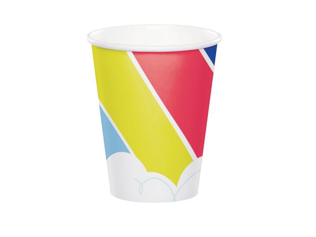 Rainbow Party Cups 9 Oz, Set of 8, Rainbow Decor, Rainbow Birthday ...