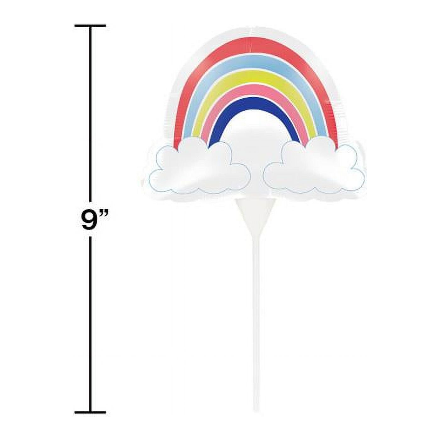 Rainbow Showers Birthday Party Set, Disposable Dinnerware Tableware ...